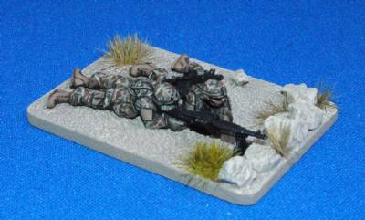 MBA - 240B Team firing prone, Modern Figures, USA28015