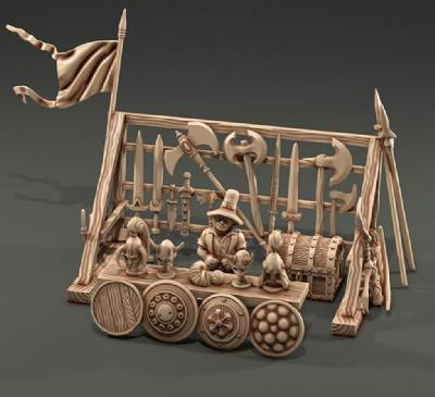 MBA - Halfling Weapon Seller, Medieval Figures, MBAL-012