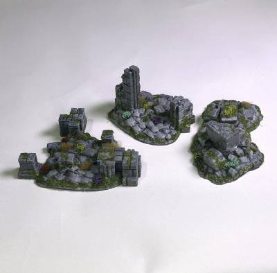 MBA - Ruins Scatter Terrain (painted), Fantasy Terrain, MBAL-544