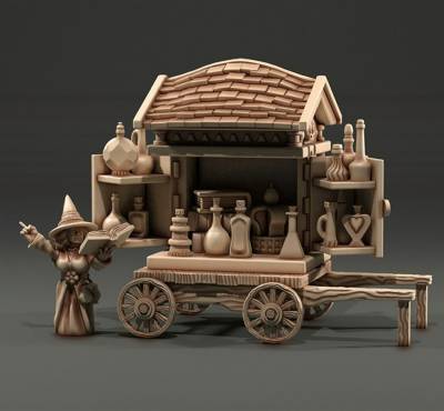 MBA - Halfling Potion Cart, Medieval Figures, MBAL-011